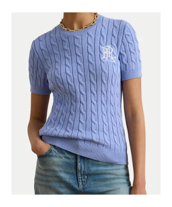 Ralph Lauren Cable Knit Intarsia Short Sleeve T-shirt