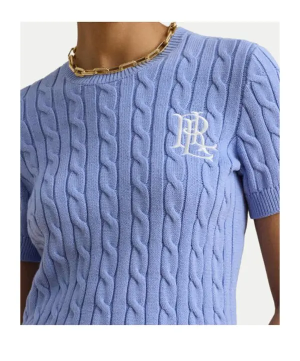Ralph Lauren Cable Knit Intarsia Short Sleeve T-shirt