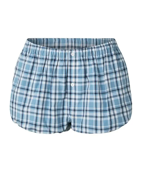 Acne Studios Plaid Tracksuit Shorts - Blue