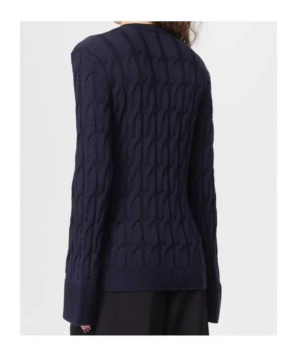Max Mara Long-sleeved Knitwear With Cable Knit Design