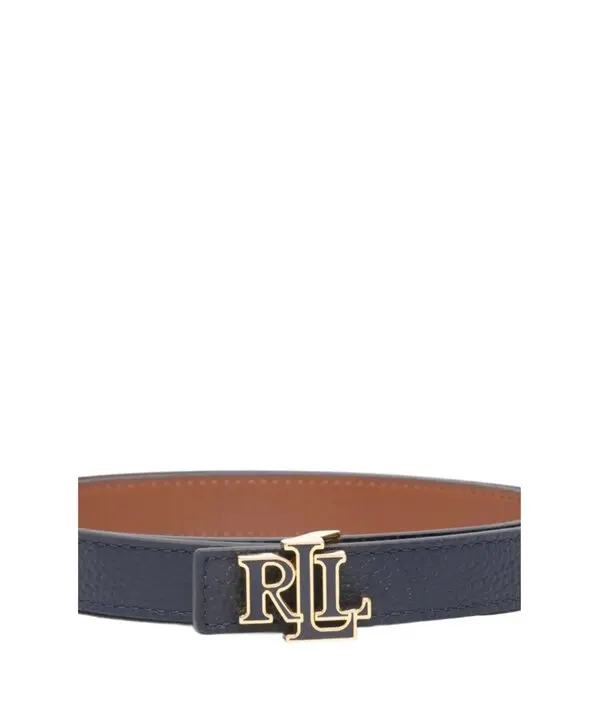 Ralph Lauren Logo Plaque Buckle Belt - Black