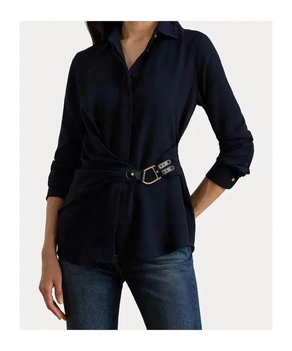 Ralph Lauren Tie Detailed Belted Shirt