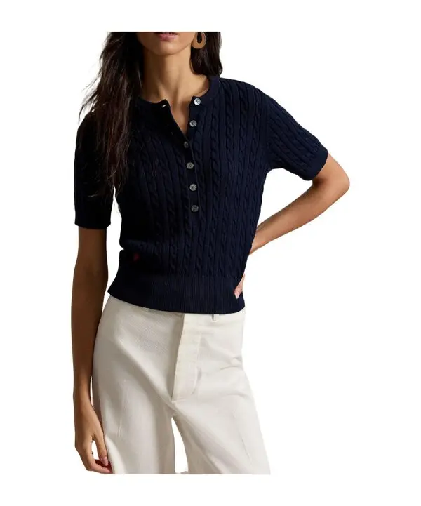 Polo Ralph Lauren Sweater Henley Knitted Top