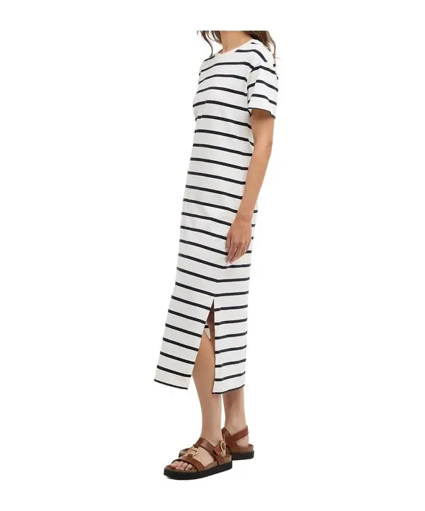 Barbour Selena Striped Midi Dress - Cloud Pattern/navy Stripe