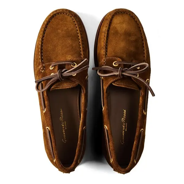 GIANVITO ROSSI Suede Lace-up Loafers