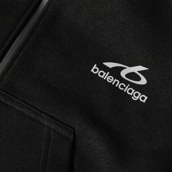 Balenciaga Cropped Zip-up Hooded Jacket