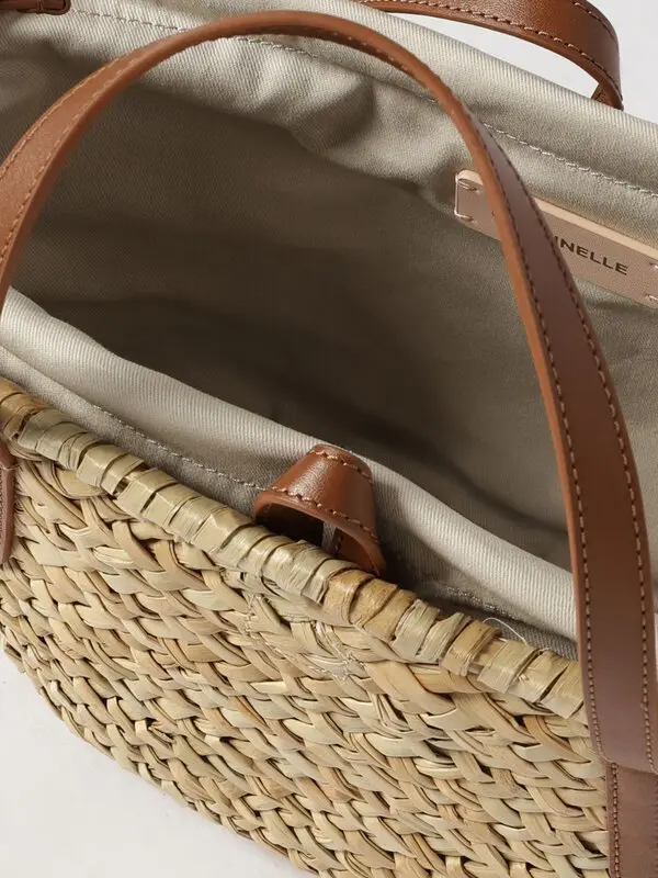 Ralph Lauren Lynden Buckle Textured Tote Bag