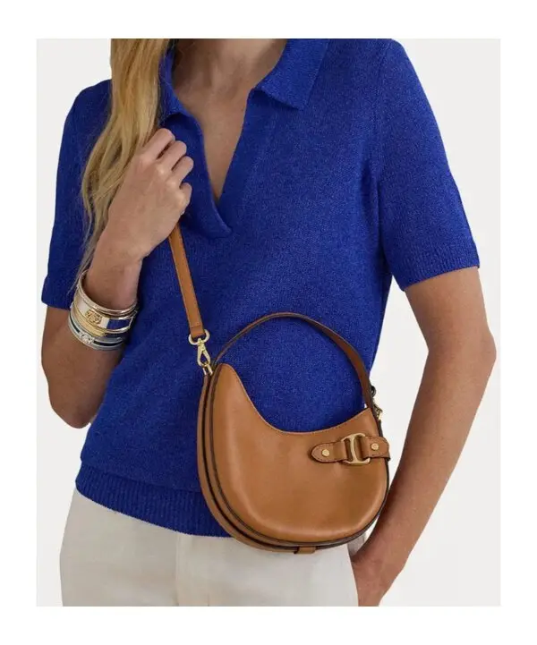 Ralph Lauren Small Tasha Handbag With Buckle Detail - Brown