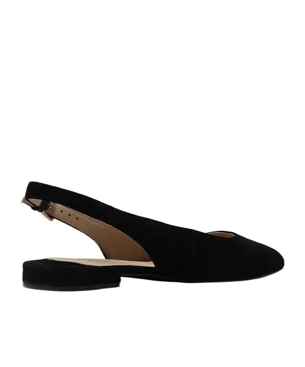 Ralph Lauren Pointed Toe Slingback Flats - Black