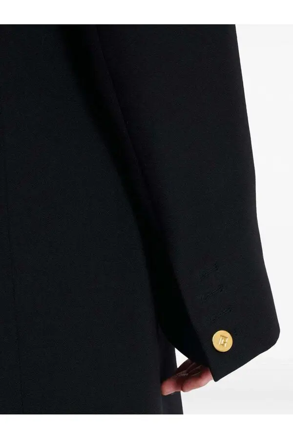 Balmain Grain De Poudre Long Coat