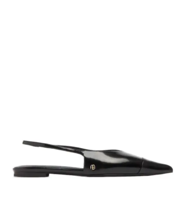 ANINE BING Pointed Flat Slingback Shoes