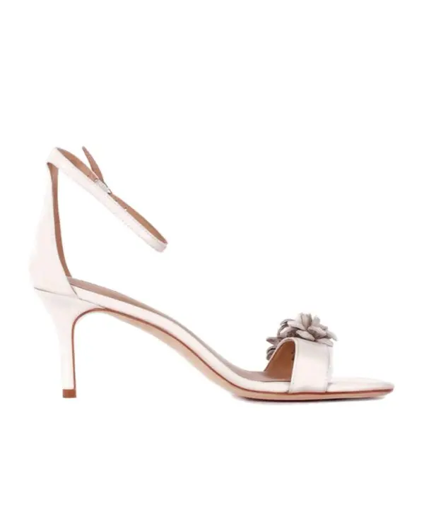 Ralph Lauren Allie Mid-heel Floral-trim Sandals