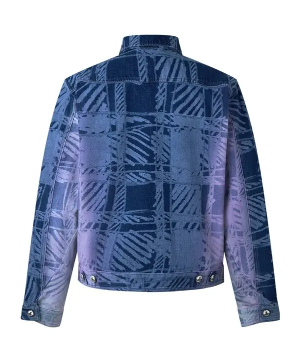 VIVIENNE WESTWOOD Stand-collar Full-print Textured Zip Jacket