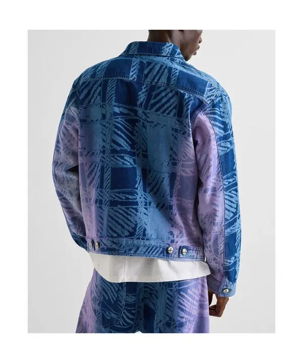 VIVIENNE WESTWOOD Stand-collar Full-print Textured Zip Jacket