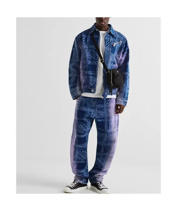 VIVIENNE WESTWOOD Stand-collar Full-print Textured Zip Jacket