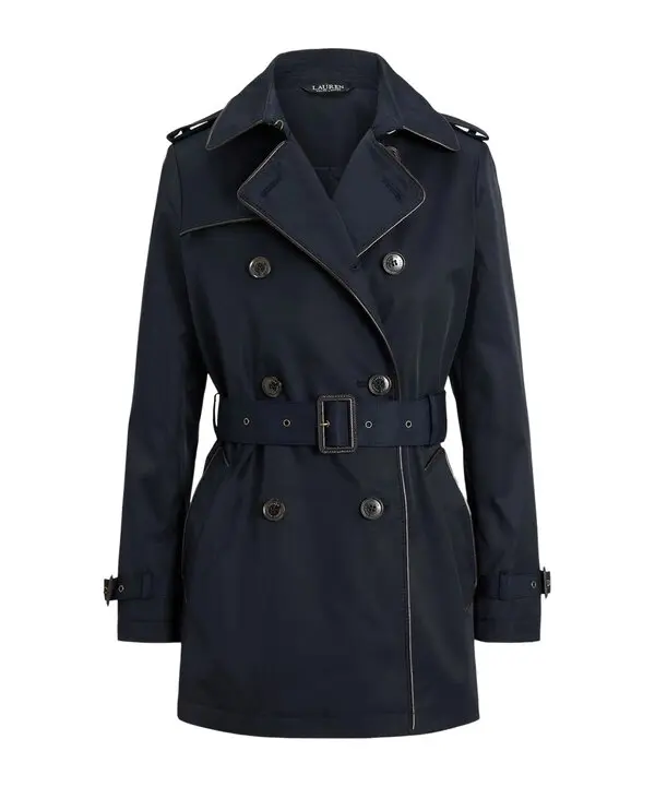 Ralph Lauren Long-sleeved Trench Coat - Black