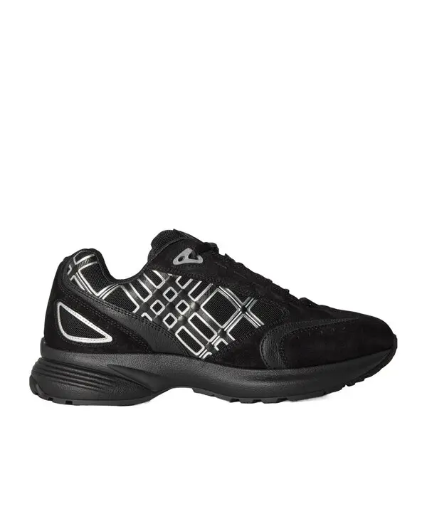 Burberry Low-profile Athletic Sneakers With Suede And Mesh Upper