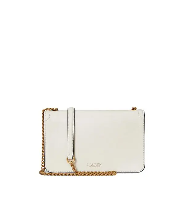 Ralph Lauren Logo-plaque Pebbled-leather Clutch Bag