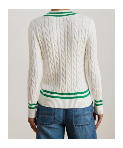 Ralph Lauren V-neck Sweater - White