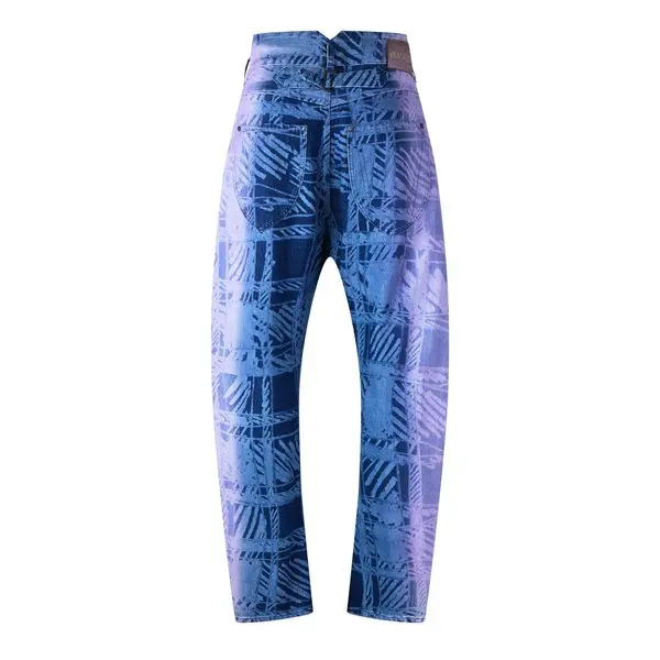 VIVIENNE WESTWOOD High-waisted Straight-leg Denim Pants With Leaf Print