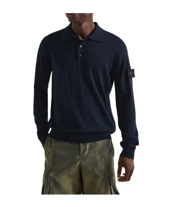 Stone Island Long-sleeve Polo Sweater