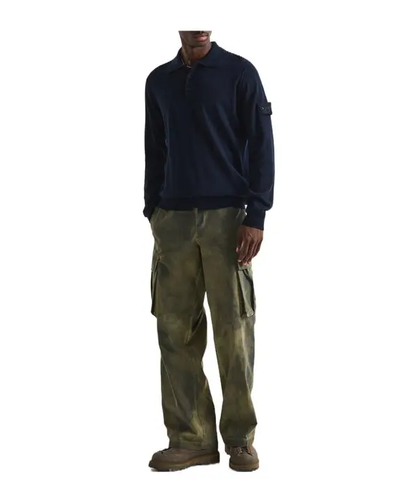 Stone Island Long-sleeve Polo Sweater