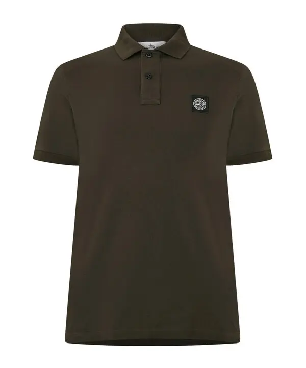 Stone Island Compass Logo Polo Shirt - Black