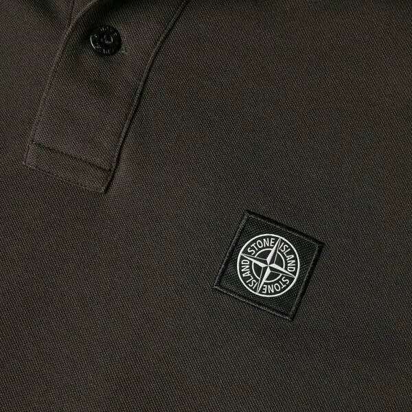 Stone Island Compass Logo Polo Shirt - Black