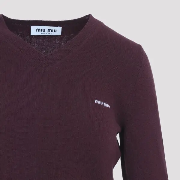 Miu Miu V-neck Wool Cardigan