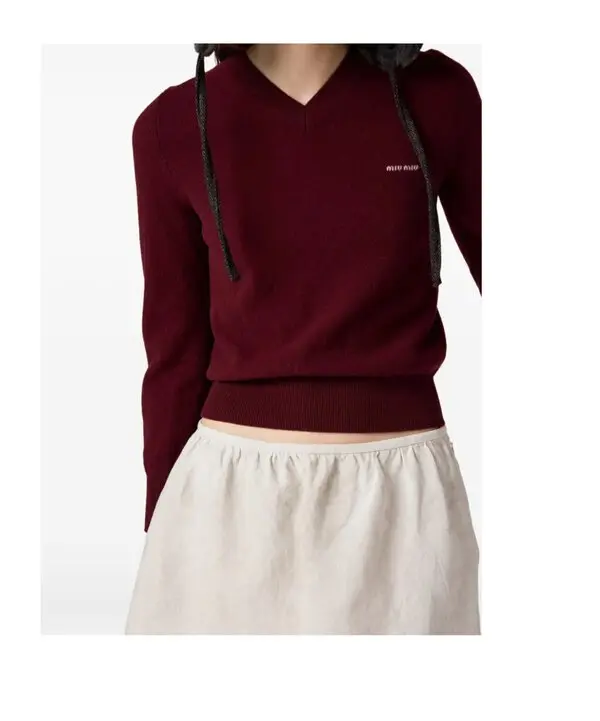 Miu Miu V-neck Wool Cardigan