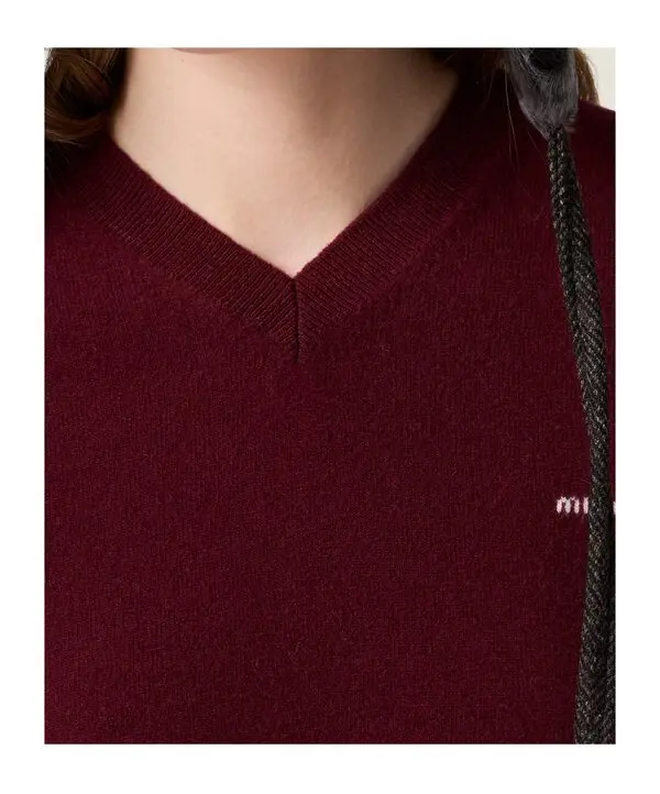 Miu Miu V-neck Wool Cardigan