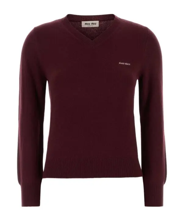 Miu Miu V-neck Wool Cardigan - No