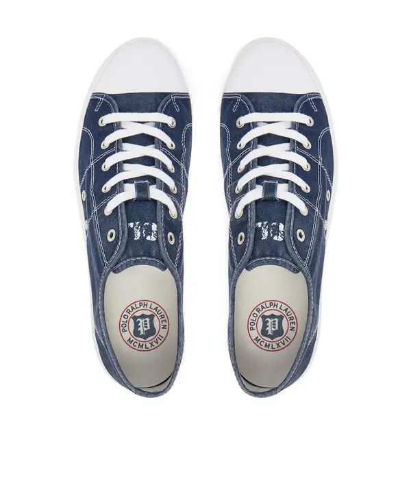 Polo Ralph Lauren Contrast-stitched Low-top Sneakers - White