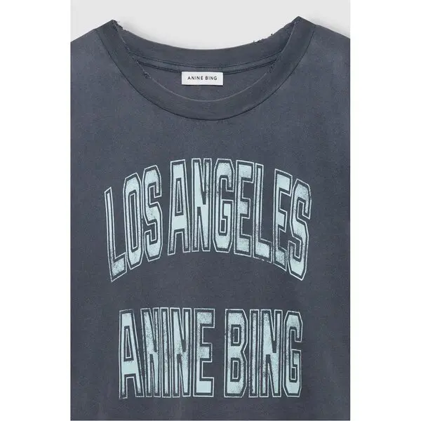 ANINE BING Los Angeles" Graphic Crop Top