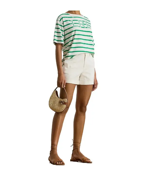 Ralph Lauren Striped Logo-patch Cotton T-shirt