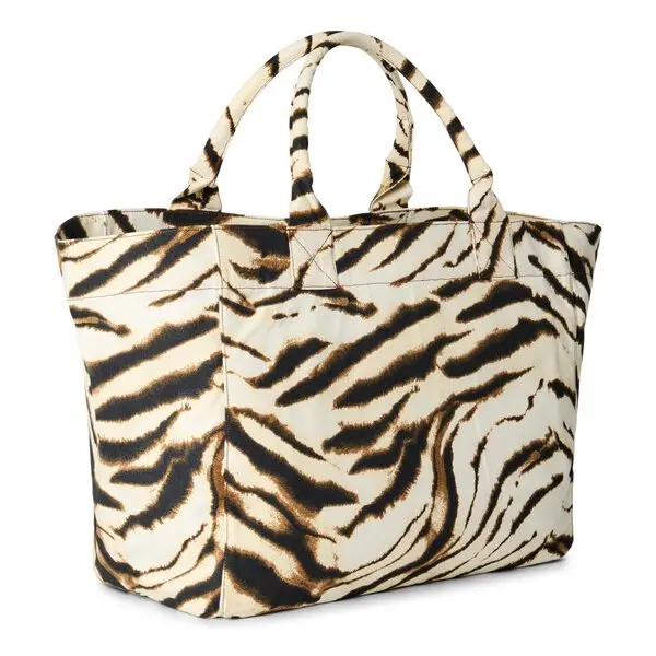 GANNI Zebra Print Tote Bag