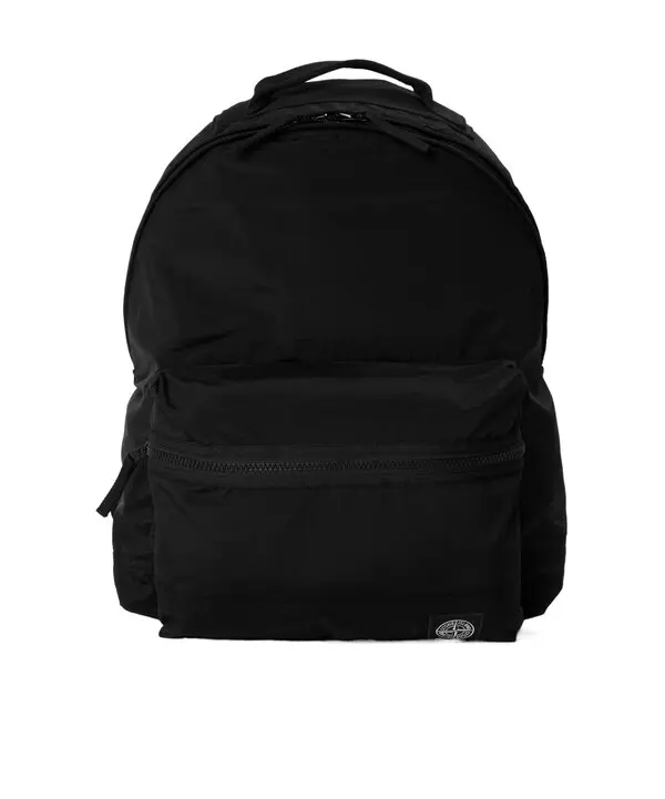 Stone Island Lightweight Fabric Backpack - Black