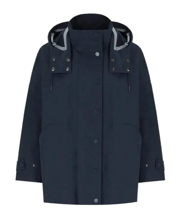 Max Mara Hooded Casual Jacket With Shawl Detail