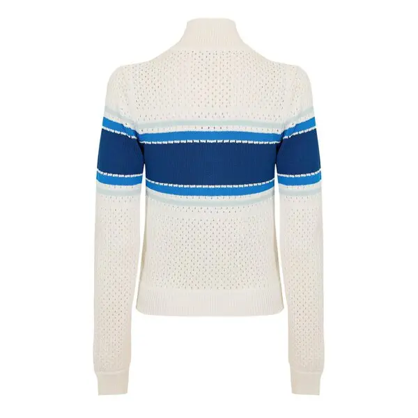Casablanca Zip-up Knit Top