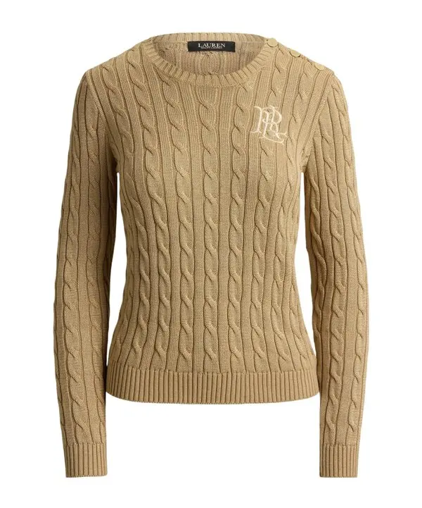 Ralph Lauren Cable Knit Jumper With Crew Neck