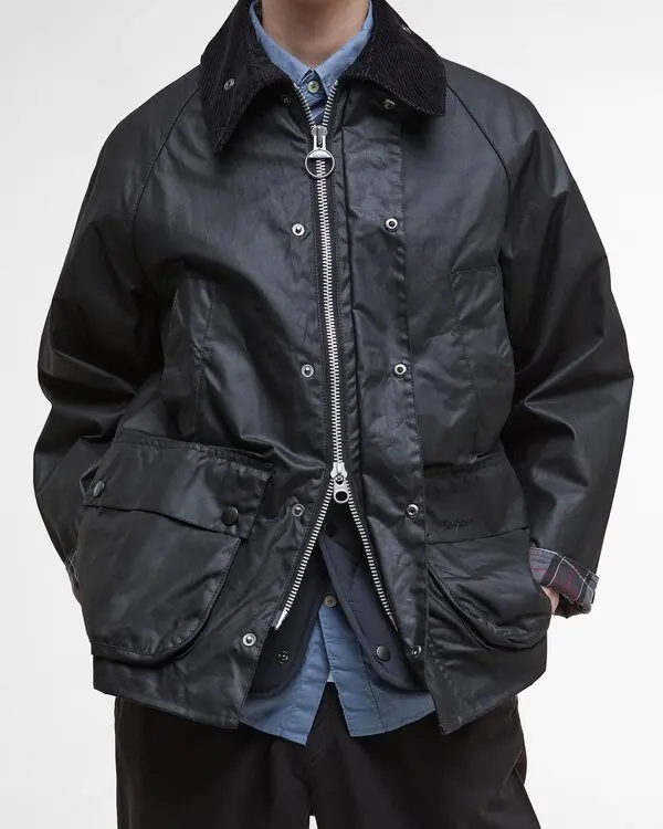 Barbour Cotton Jacket With Corduroy Collar