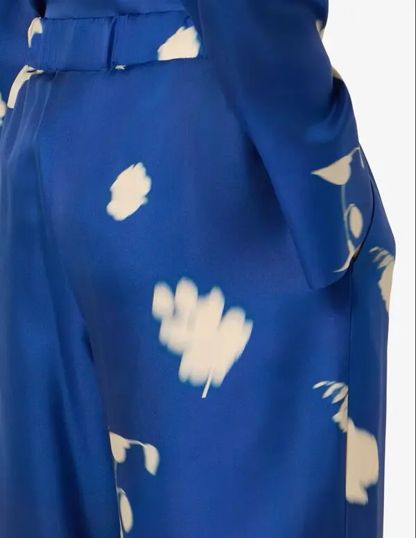 Max Mara Printed Trousers - Blue