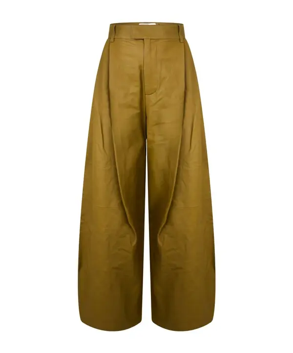 Bottega Veneta Wide-leg Leather Trousers