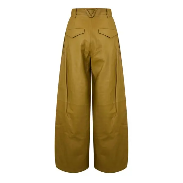 Bottega Veneta Wide-leg Leather Trousers