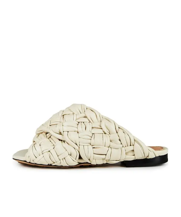 Bottega Veneta Woven Flat Mules