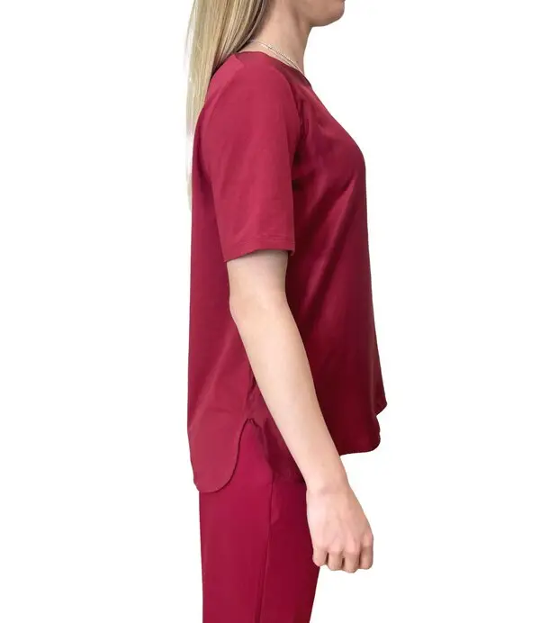 Max Mara Satin-finish Short-sleeve T-shirt - Red