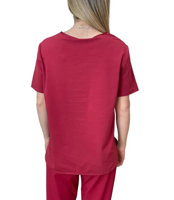 Max Mara Satin-finish Short-sleeve T-shirt - Red