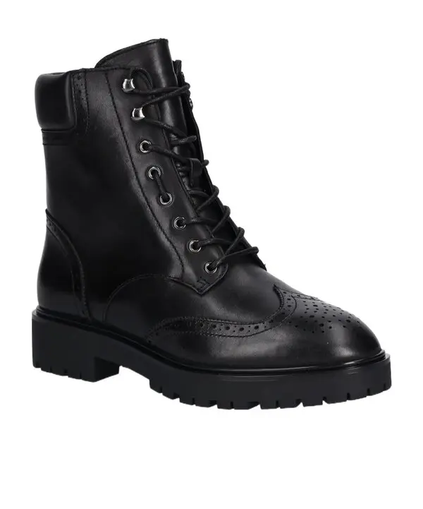 Ralph Lauren Lace-up Ankle Boots With Wing Tip Detailing