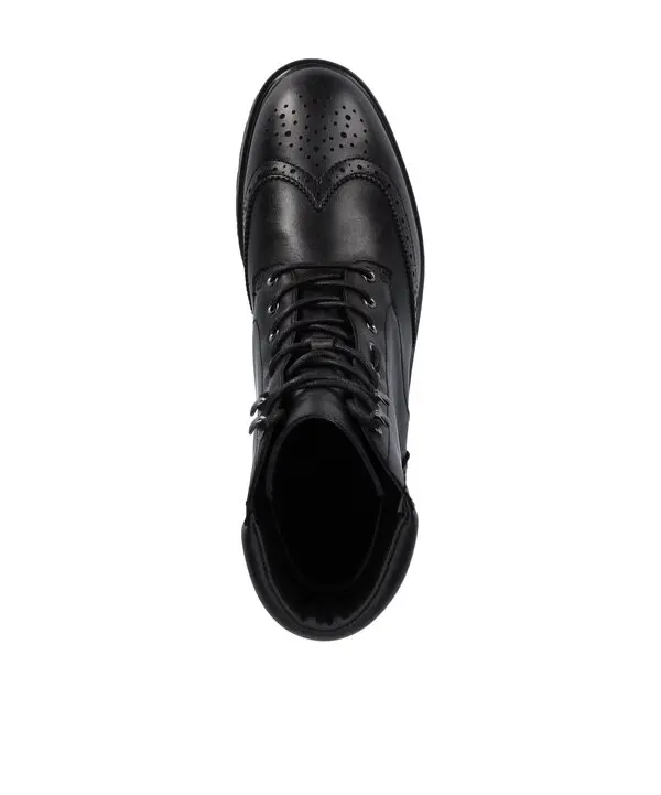 Ralph Lauren Lace-up Ankle Boots With Wing Tip Detailing