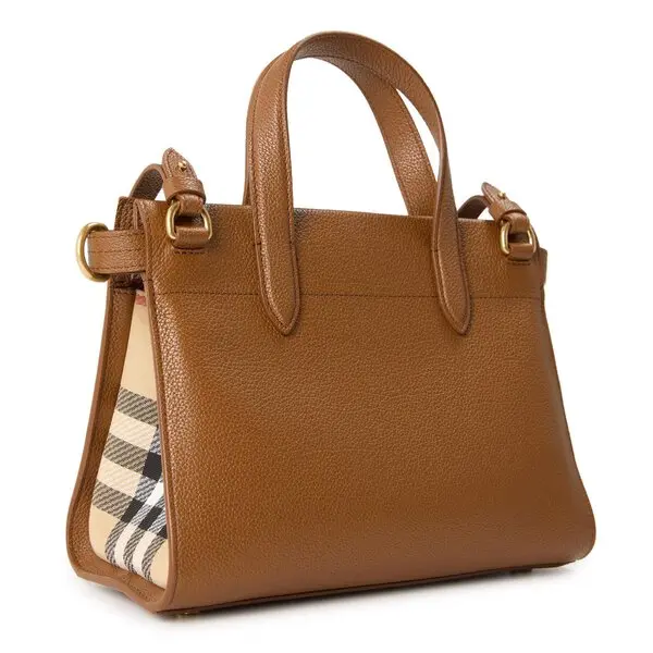 Burberry Genuine Leather Top-handle Tote Bag